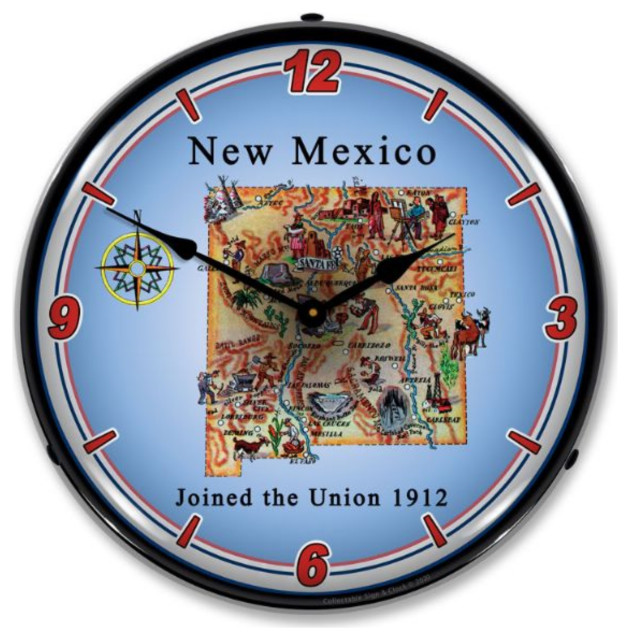20041113 State of New Mexico Clock - Contemporary - Wall Clocks - by ...