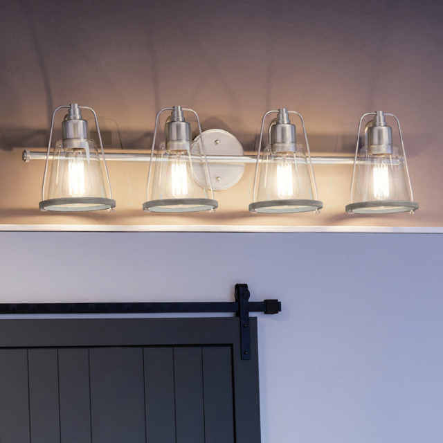 Luxury Coastal Bath Light, Brushed Nickel - Beach Style - Bathroom ...