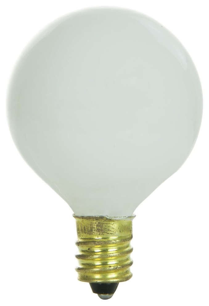 Sunlite 10 Watt G11 Globe, Candelabra Base, White - Transitional ...