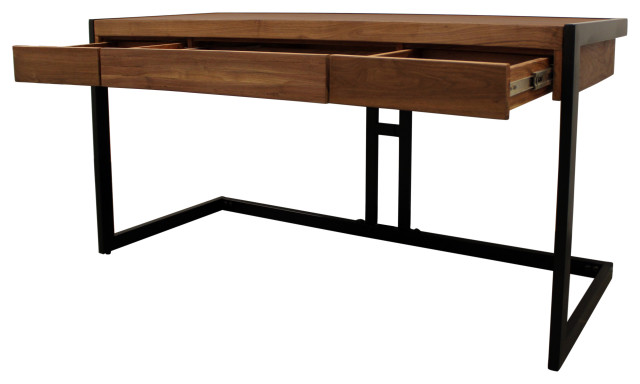 2-Piece Office Set With Navarro Executive Desk and Phelps Gray Armchair ...