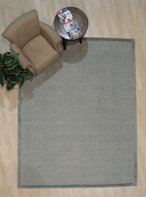 Hand-Tufted Wool Khaki Transitional Geometric Timothy Rug, 7'9x9'9 ...
