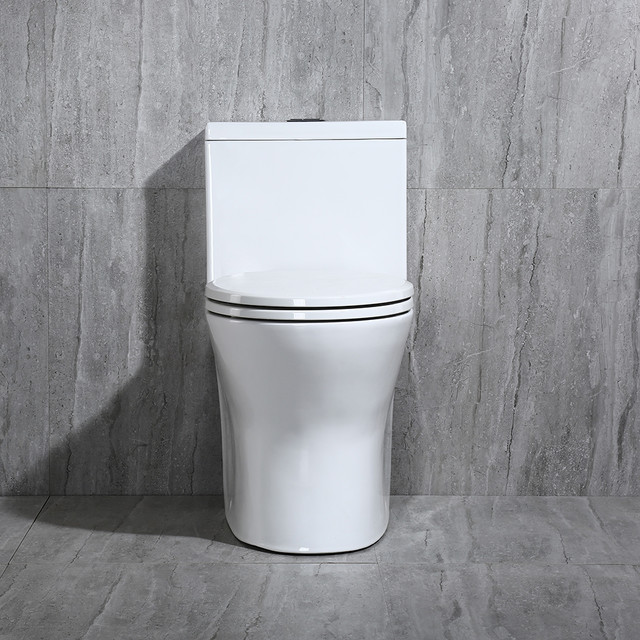 WoodBridge Short Compact One Piece Toilet With Soft Closing Seat ...