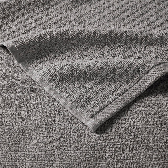 Madison Park Spa Waffle Cotton Waffle Antimicrobial Bath Towel 6 Piece ...