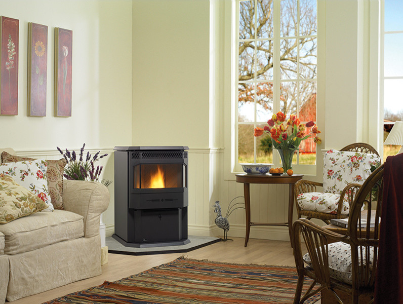 Pellet Stoves - Transitional - Living Room - New York - by Hearth Haven