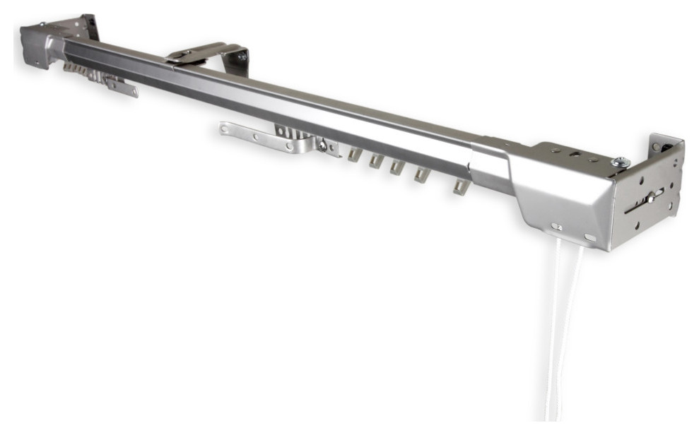 Heavy Duty Traverse Rod Center Open 66-120" Silver - Contemporary ...