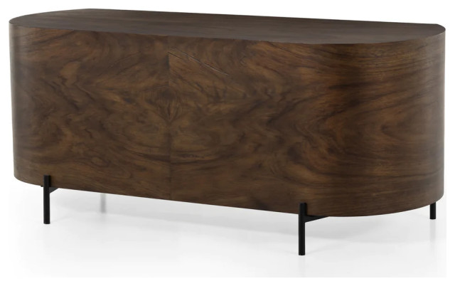 Hadria Desk, Caramel Guanacaste - Midcentury - Desks And Hutches - by ...