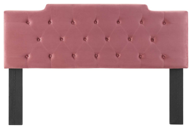 Tufted Headboard, King Size, Velvet, Dark Gray, Modern Contemporary ...