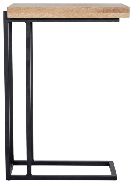 16 Inch C Shape Side Table Natural Scandinavian - Scandinavian - Coffee ...