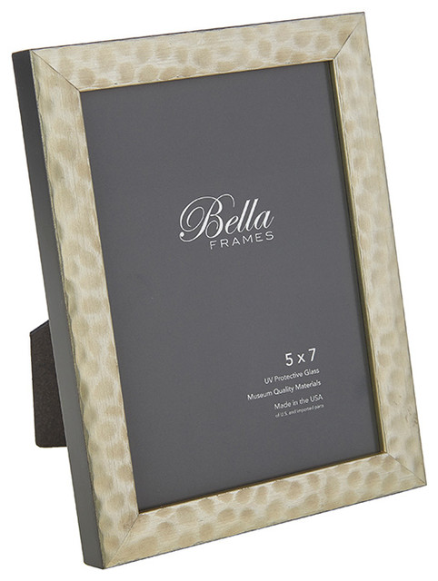 Oaxaca Soft Silver Dimple Picture Frame, 4"x6 - Farmhouse - Picture ...