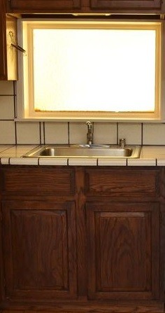 How to cover ugly gold window? | Houzz Forum
