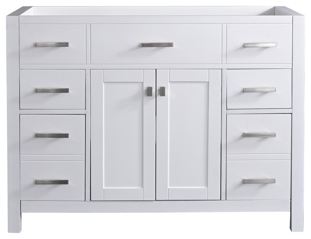 47 Inch Wood Freestanding Bathroom Vanity Base with 2 Doors ...