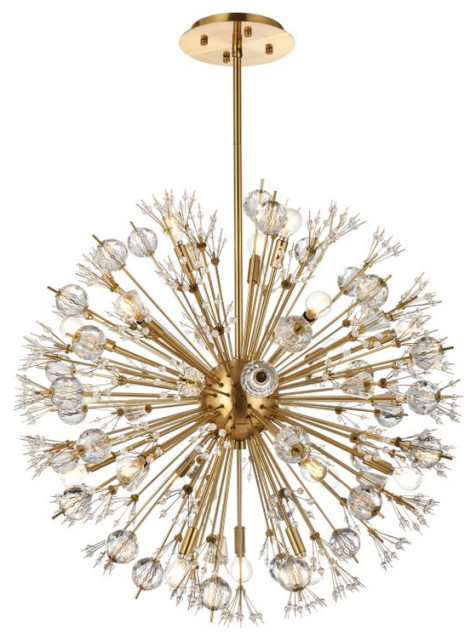 Vera 18-Light Pendant in Gold - Modern - Pendant Lighting - by Designer ...
