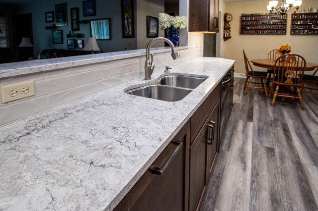 French Roast Kitchen Cabinetry with Eternia Quartz Countertop ...