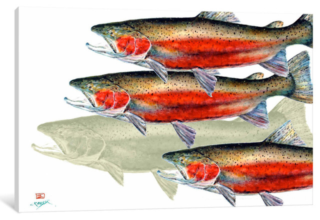 "Bloody Fish" by Dean Crouser, 12x8x.75, 18x12x1.5 - Beach Style ...