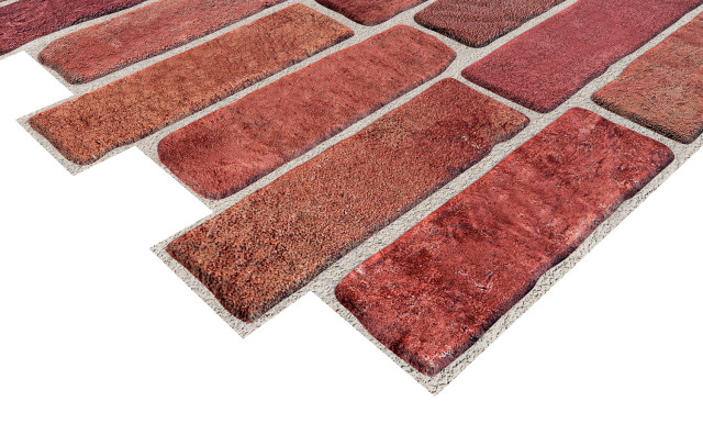 3D Wall Panel Featuring Old Red Brick Design 23.5 by 17.25 Inches 572OR ...