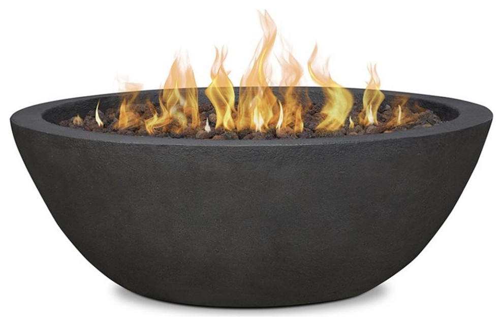 Real Flame Riverside Propane Fire Bowl in Glacier Gray - Transitional ...