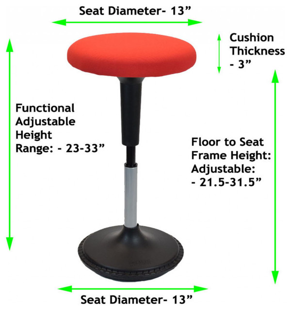 Red Tall Swivel Active Balance Chair - Contemporary - Office Chairs ...