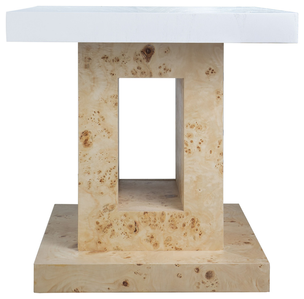 Elk Home H0075-10836 Rogers Accent Table, Pedestal Bleached Burl ...