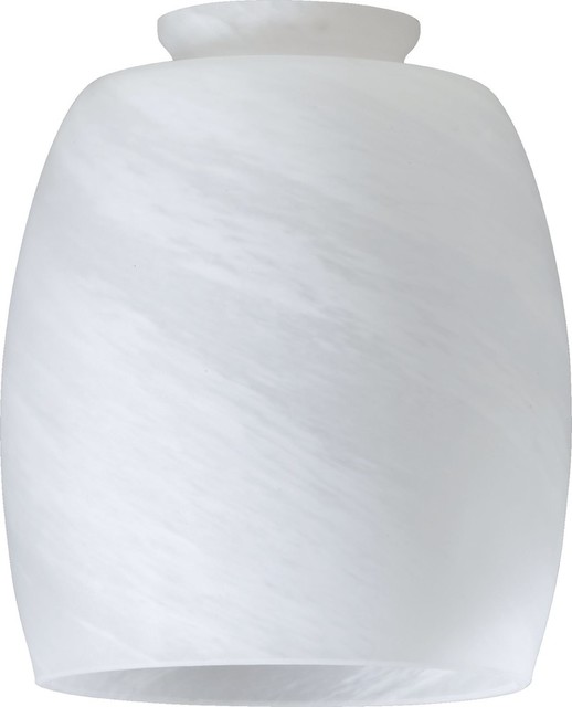 4" Signature Glass Shade, Faux Alabaster - Transitional - Ceiling Fan ...
