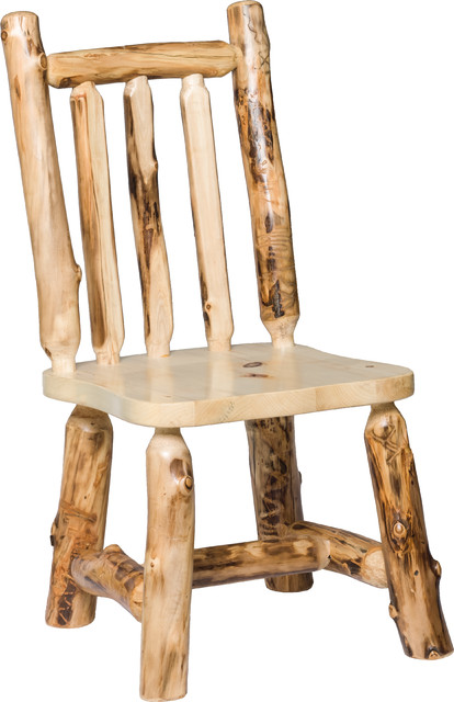 Rustic Aspen Log Side Chairs, Set of 2 - Rustic - Dining Chairs - by ...