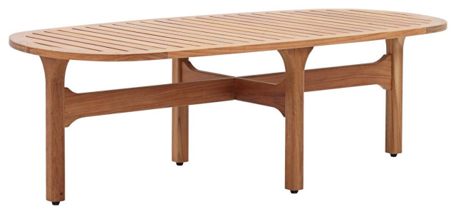 Saratoga Outdoor Patio Premium Grade A Teak Wood Oval Coffee Table ...