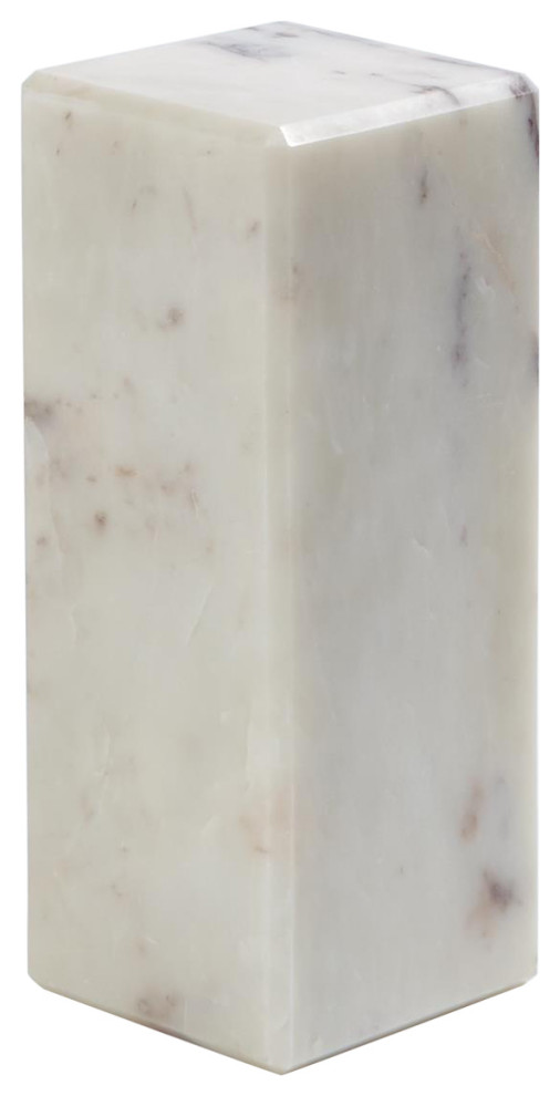 4" Marble Mini Pedestal/Riser, Medium - Contemporary - Plant Stands And ...