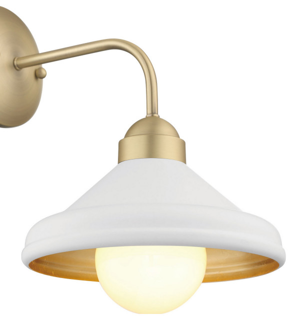Brooks Matte White 10" Wall Sconce Barn Light with Bulb - Farmhouse ...