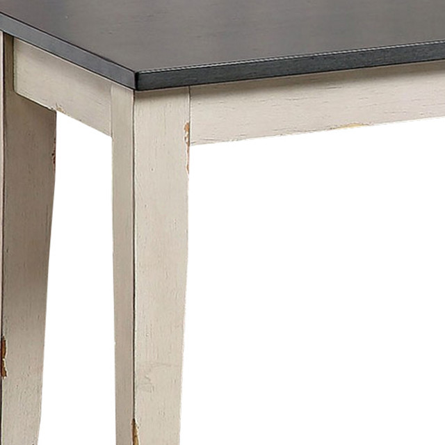 Benzara BM237131 Rectangular Wooden Top Bench, Tapered Block Legs ...