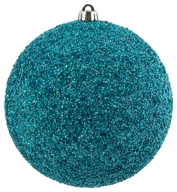 Vickerman N185929D 8" Periwinkle Beaded Ball Ornament, 2 per Bag, Pack ...