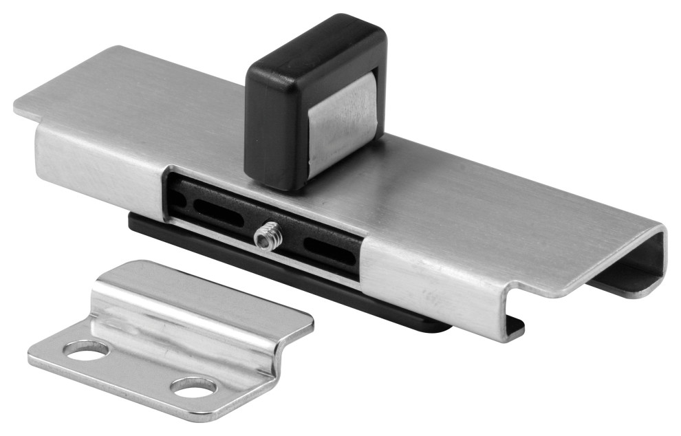Surface Slide Latch and keeper, for Inswing Doors, Satin Stamped ...