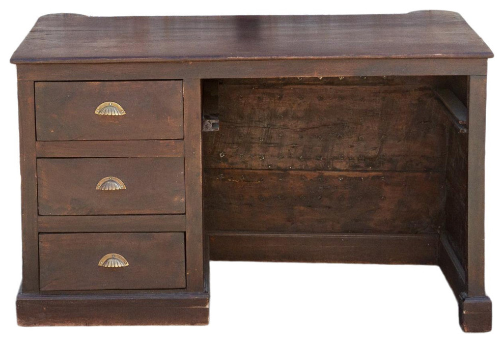 Antique Indian Pitara Box Desk - Rustic - Desks And Hutches - by De-cor ...