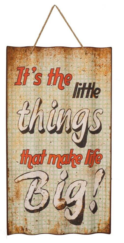 Its the Little Things That Make Life Big Metal Wall Sign 26 Inches ...