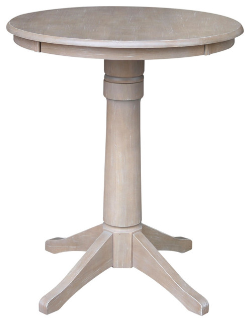 30" Round Pedestal Gathering Height Table with Emily Counter Height ...