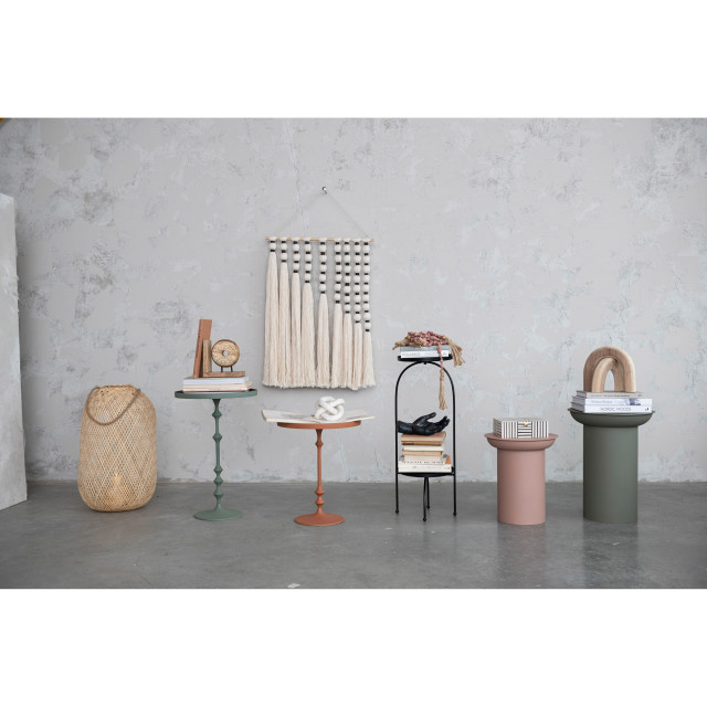 Sculptural Metal Side Table, Sage Green - Contemporary - Side Tables ...