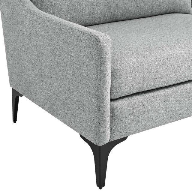 Corland Upholstered Fabric Sofa, Light Gray - Contemporary - Sofas - by ...