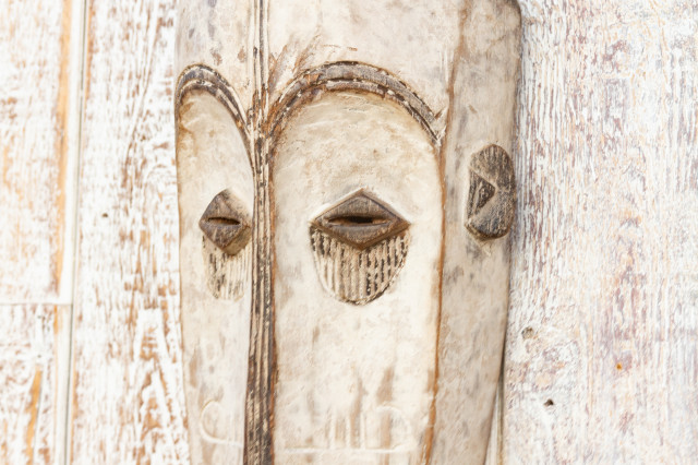 Ceremonial Painted Fang Ngil Mask - Tropical - Wall Sculptures - by De ...