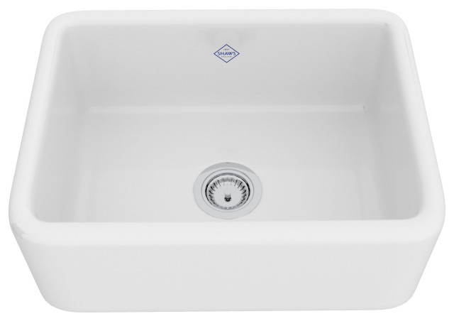 Shaws RC2418 Lancaster 24" Farmhouse Single Basin Fireclay ...