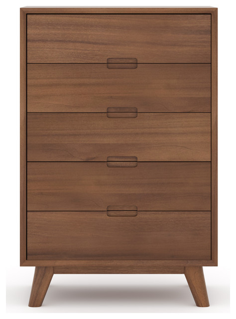 Modern High Chest Dresser With Goove Handles - Midcentury - Dressers ...