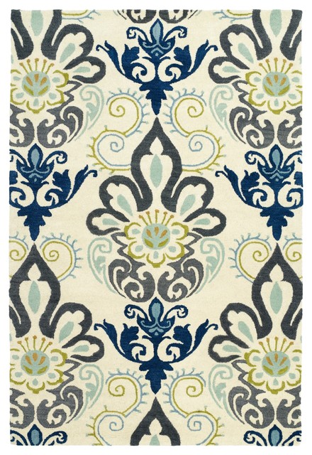 Kaleen Global Inspiration Collection Rug, Blue, 2'6"x8' - Contemporary ...