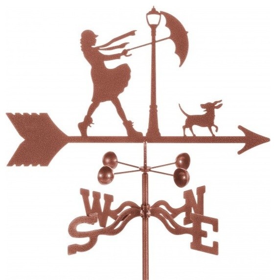 Windy Day Weathervane With Garden Mount - Contemporary - Weather Vanes ...
