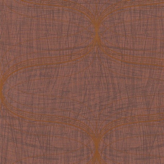 Modern Abstract Metallic Looped Wallpaper, Sample - Contemporary ...