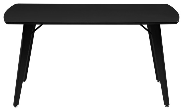 Modern MDF/Metal Rectangular Dining Table - Midcentury - Dining Tables ...