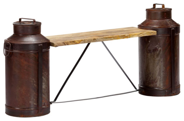 vidaXL Bench Entryway Bench Hall Bench Solid Mango Wood Milk Bottle ...