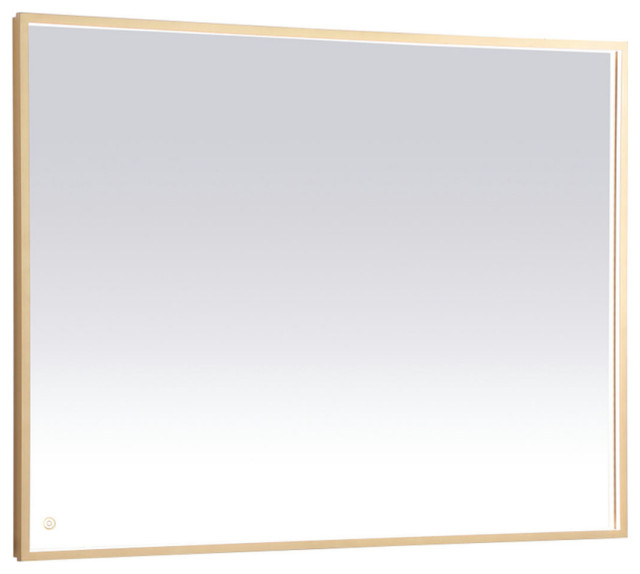 Pier 36X48" Led Mirror With Adjustable Color Temperature, Brass ...