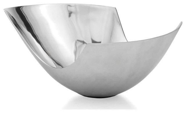 Modern Day Accents Modern Pala Abstract Bowl With Buffed Finish 3505 ...