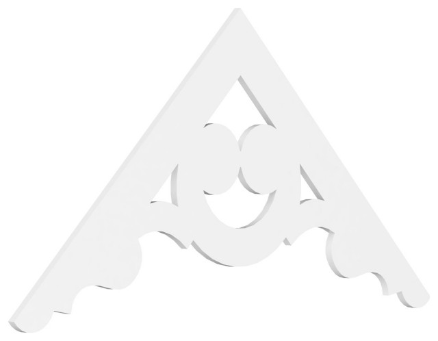 60"Wx10"Hx1"P, 4/12 Pitch Bordeaux Architectural Grade PVC Gable ...