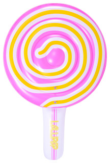 6' Inflatable Pink and Yellow Swirl Lollipop Swimming Pool Float ...