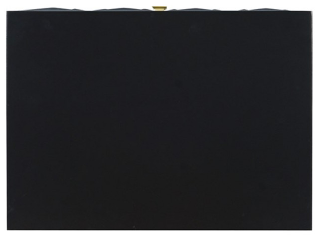 Home Square 2 Drawer Wood Geo Texture Nightstand in Black - Set of 2 ...