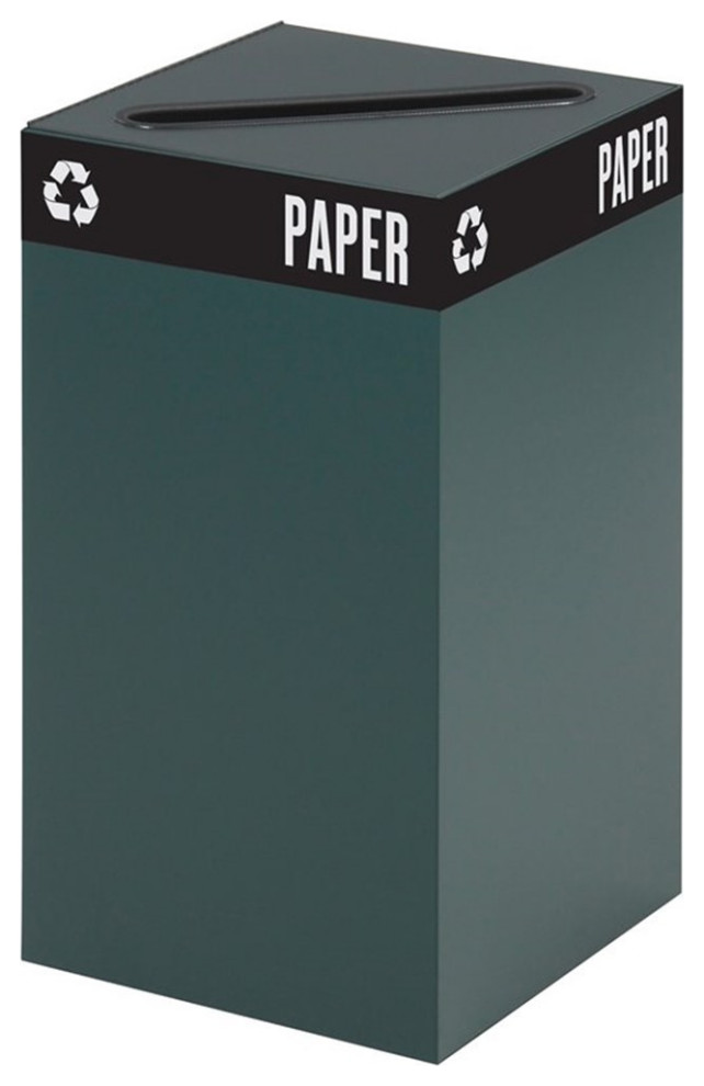 Pemberly Row Public Square Green Receptacle Base - Recycling Bins - by ...