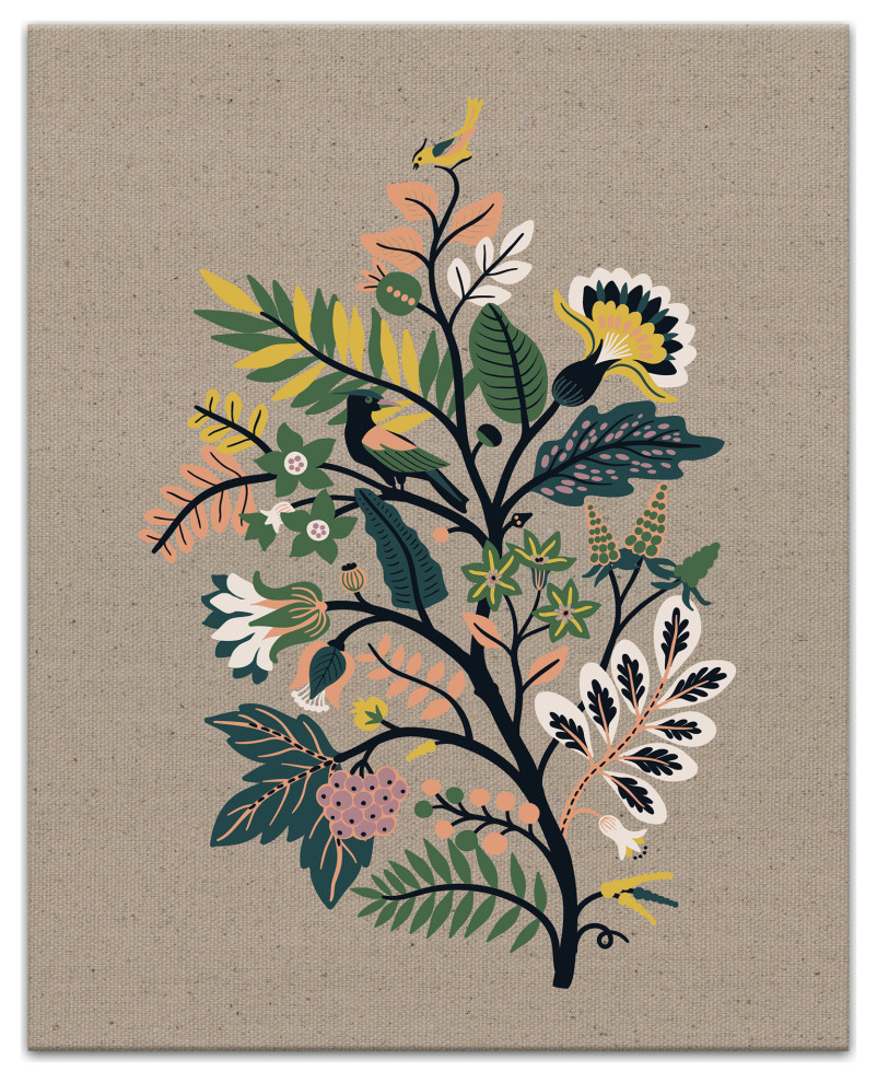 Folk Tree 16x20 Canvas Wall Art, 16x20 - Contemporary - Prints And ...